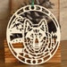 Wolf Ornament Woodcut Wolf Decoration - Etsy