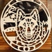 Wolf Ornament Woodcut Wolf Decoration - Etsy