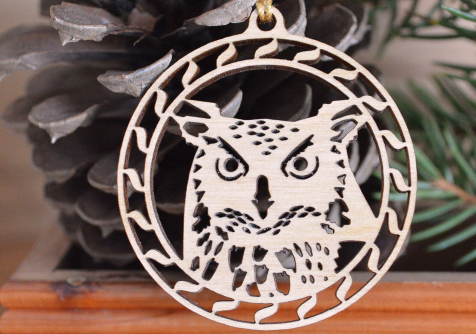 Wood Tree of Life, Owl Face, Lop Eared Rabbit: Set of Three Woodcut ...