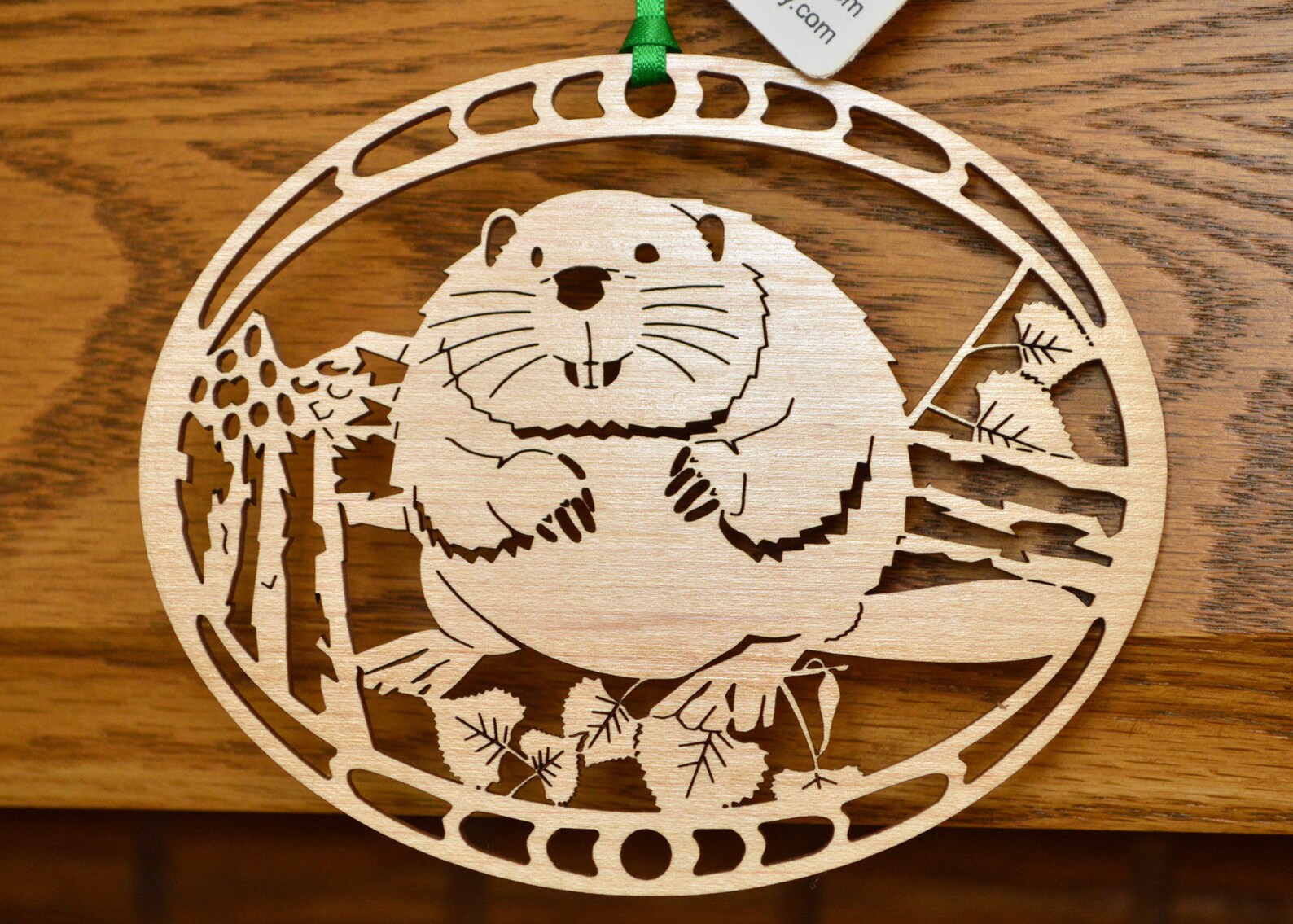 Wood Beaver Ornament Wood Cut Beaver Decoration North American | Etsy