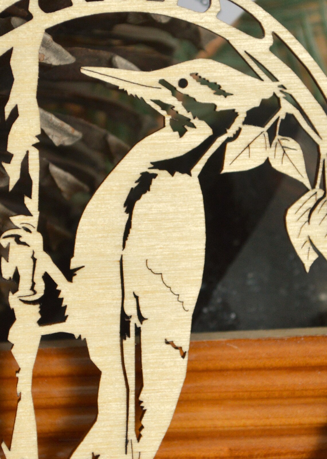 Wooden Woodpecker Ornament Wood-cut Pileated Woodpecker - Etsy