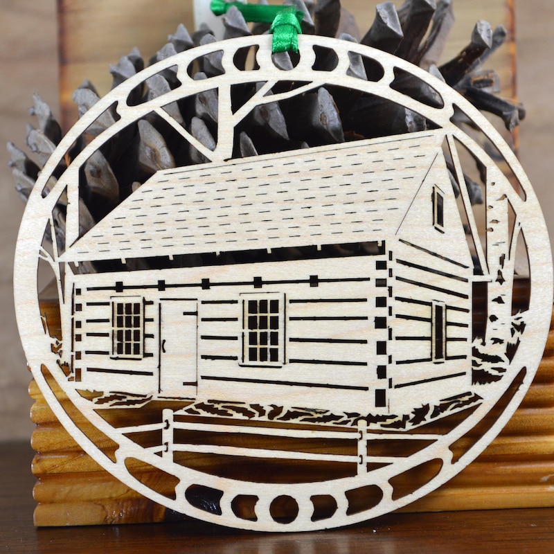 Log Cabin Ornament - Etsy