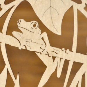 Wood Tree Frog Ornament Woodcut Tree Frog Decoration - Etsy