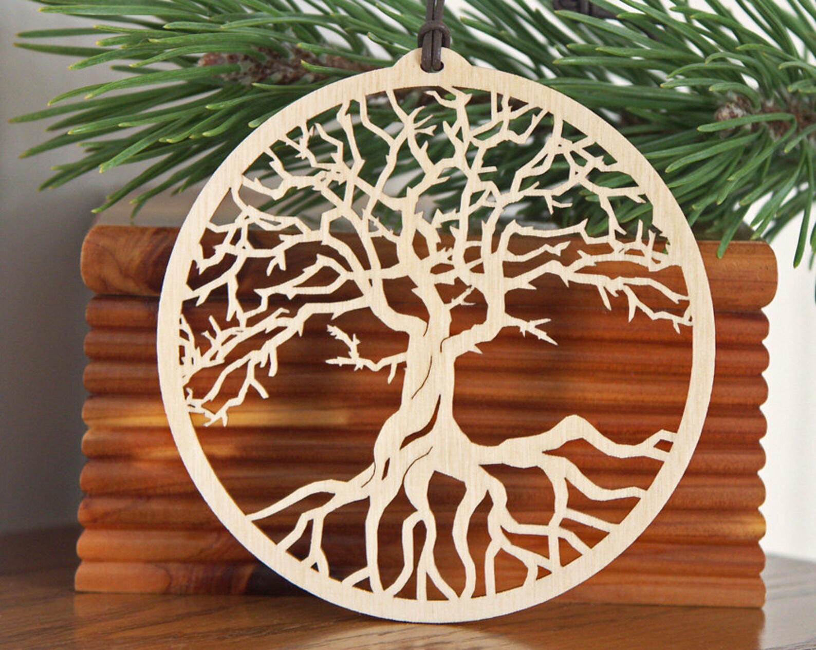 Tree of Life Ornament Woodcut Tree of Life Decoration Wooden - Etsy