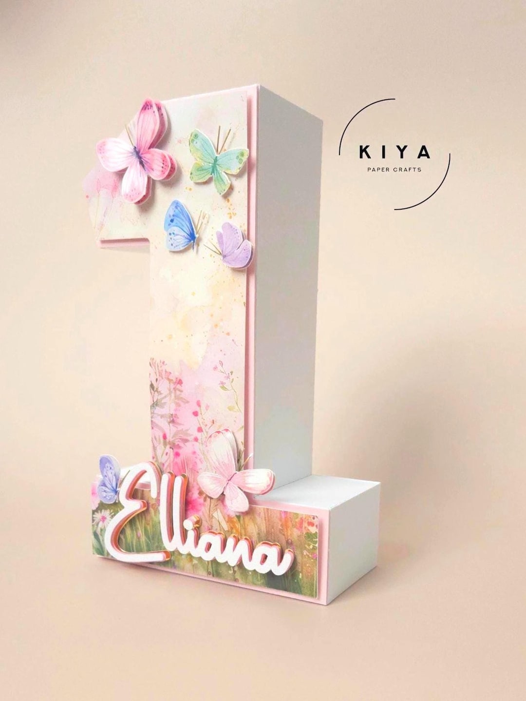 3D Butterfly Number Decor, Assorted Butterflies- Girl Birthday, 8.5 ...