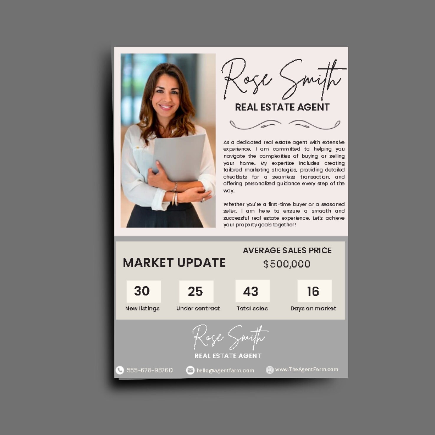Real Estate Introduction Flyer | New Agent Flyer | Hello Neighbor ...