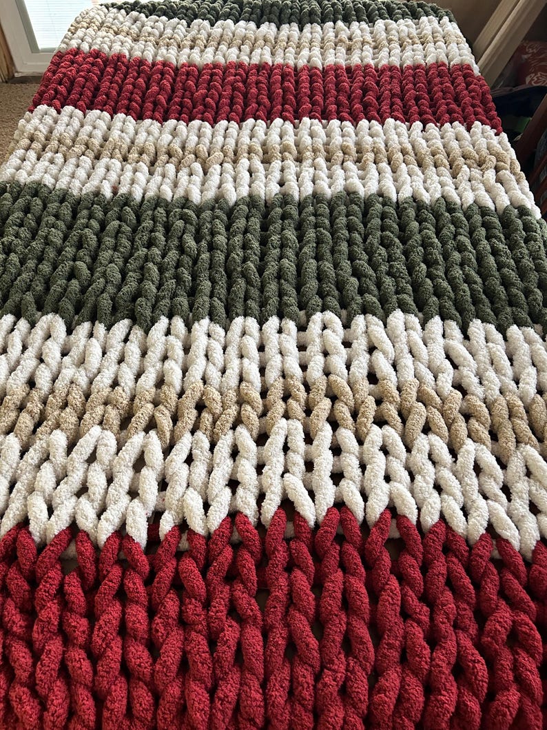Handmade Chunky Knit Throw: Super Soft, Machine Washable - Etsy