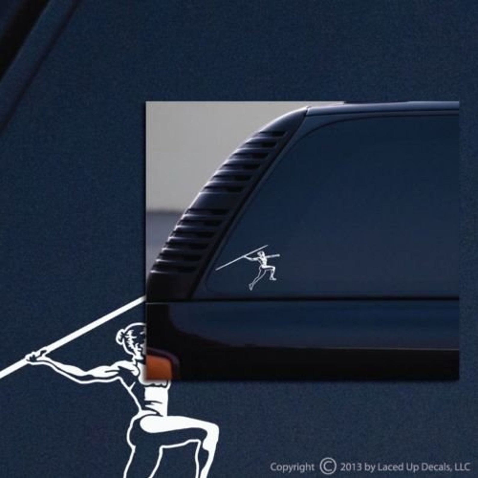 Javelin Throw Womens Vinyl Decal Small © 2013 Laced up Decals Sku ...