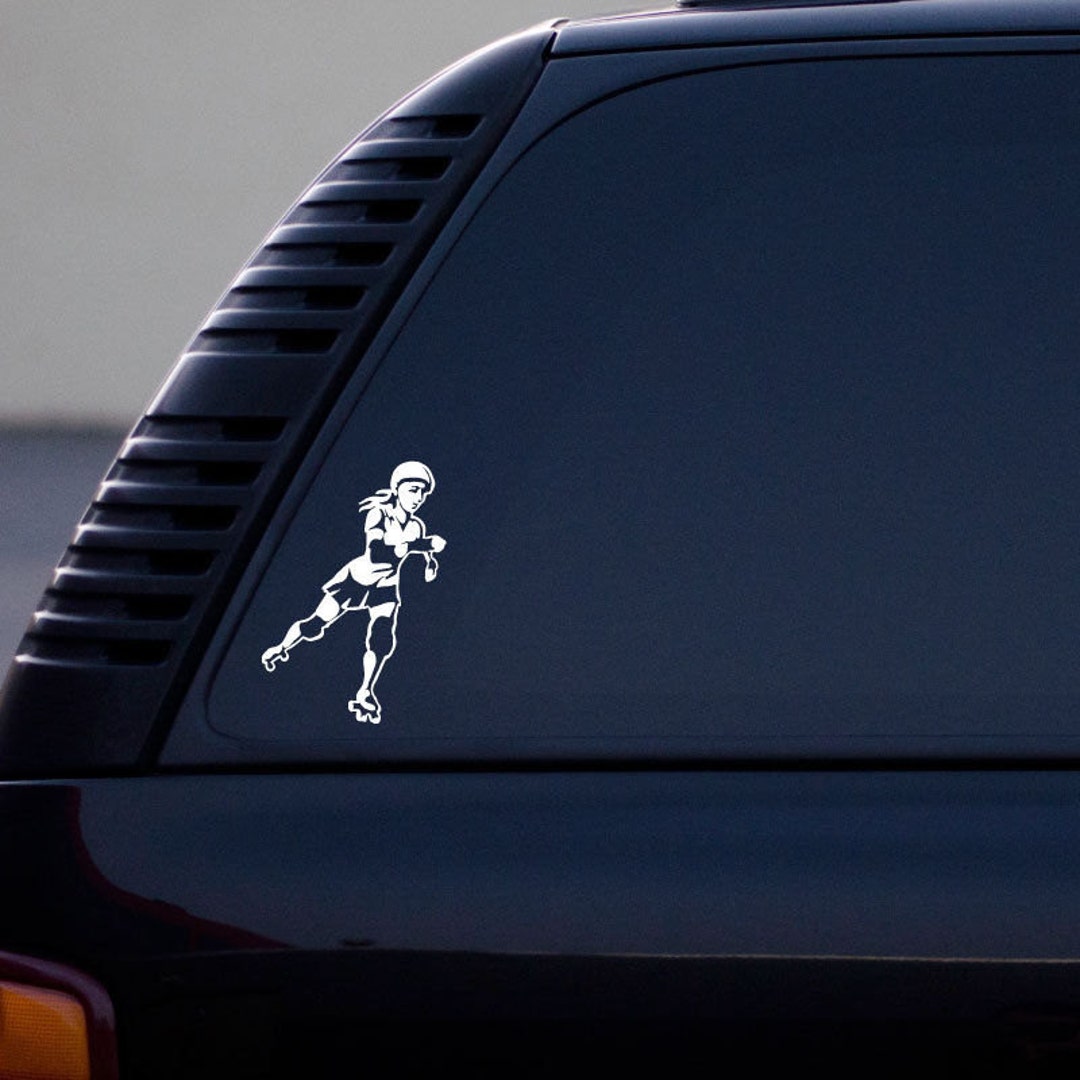 Roller Derby Girl Decal Sticker Small © 2013 Laced up Decals SKU:GR ...