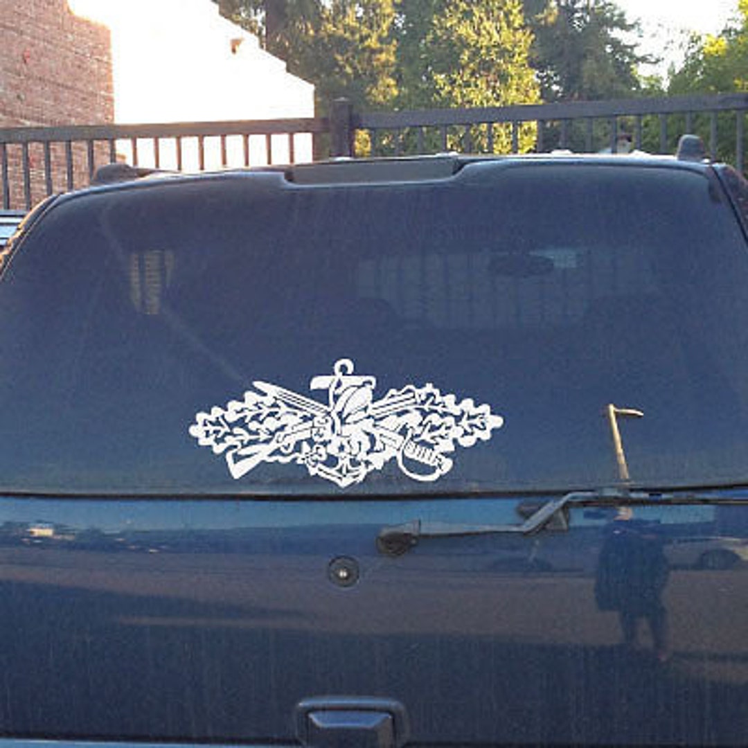 Seabee Combat Warfare Specialist Insignia Vinyl Decal Lg © 2013 Laced ...