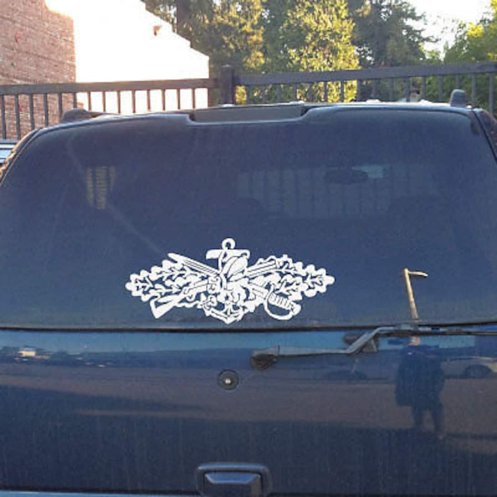 Seabee Combat Warfare Specialist Insignia Vinyl Decal Lg © 2013 Laced ...