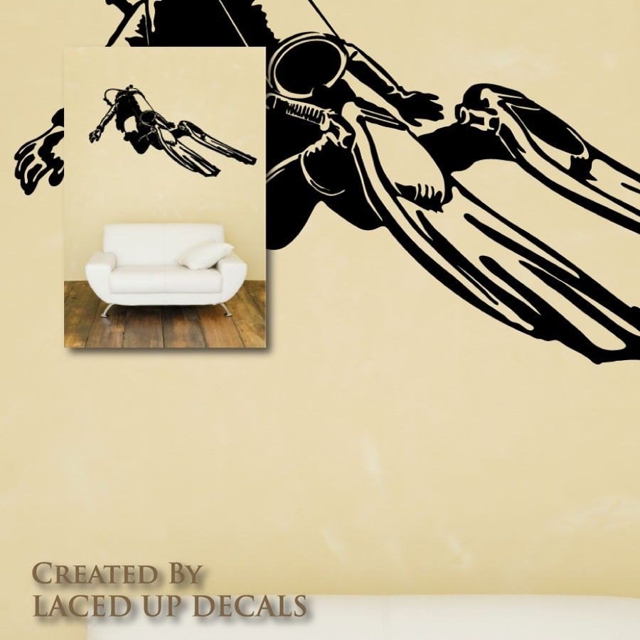 Scuba Diving Huge Wall Vinyl Decal © 2013 Laced up Decals - Etsy