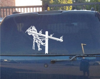 Lineman Vinyl Decal © Laced up Decals SKU:QL-497X-JI49 | Etsy