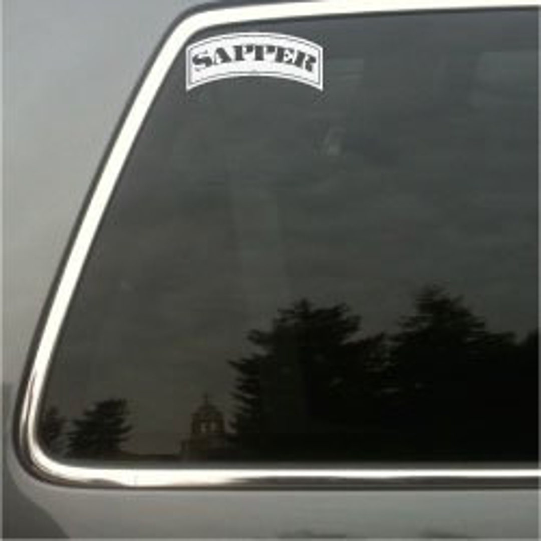 Sapper Tab Vinyl Decal © 2013 Laced up Decals SKU:LH-IBJ7-7TS0 - Etsy