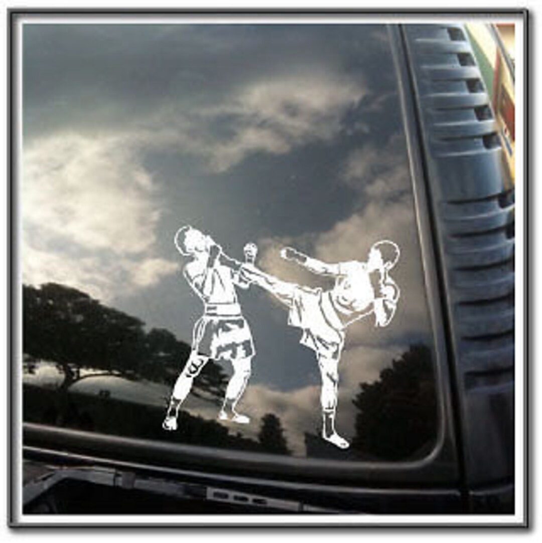 Muay Thai Kickboxing Vinyl Decal © 2013 Laced up Decals SKU:KS-KNRV ...