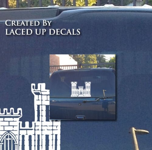 U.S. Army Engineer Vinyl Decal Big © 2013 Laced up Decals | Etsy