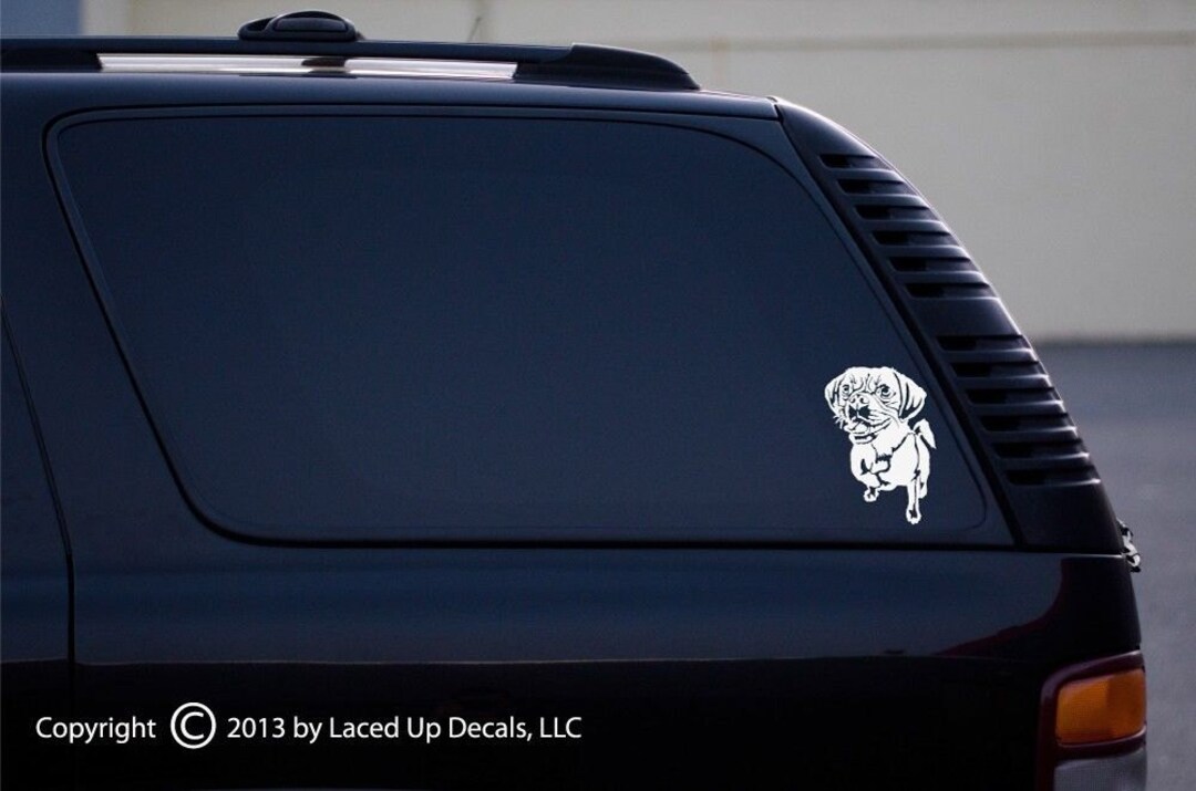 Puggle Dog Vinyl Decal Small © 2013 Laced up Decals Sku:puggle Dog ...