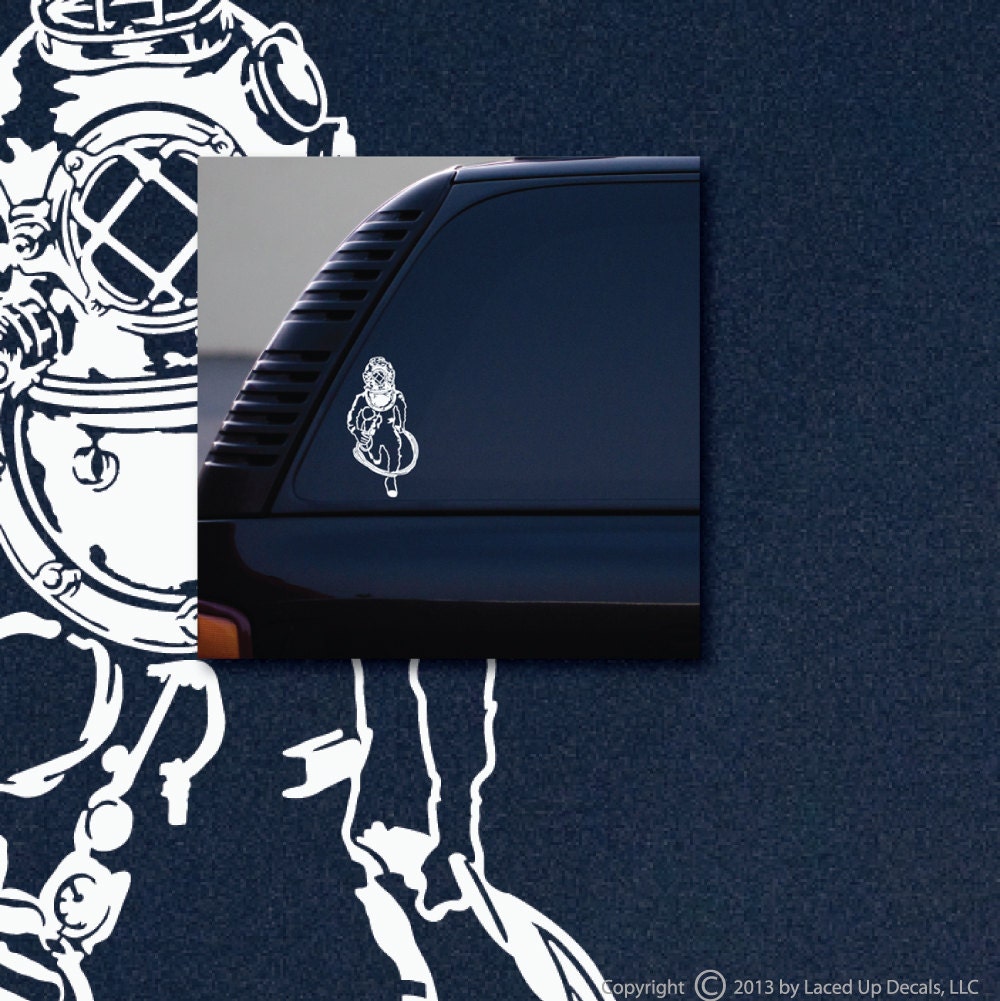 Commercial Diver Full Vinyl Decal Small © Laced up Decals - Etsy