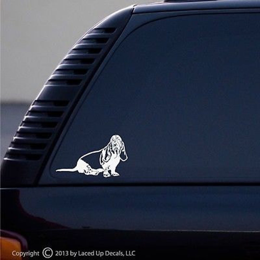 Basset Hound Dog Car Truck Vinyl Decal Sticker Small © 2013 by Laced up ...