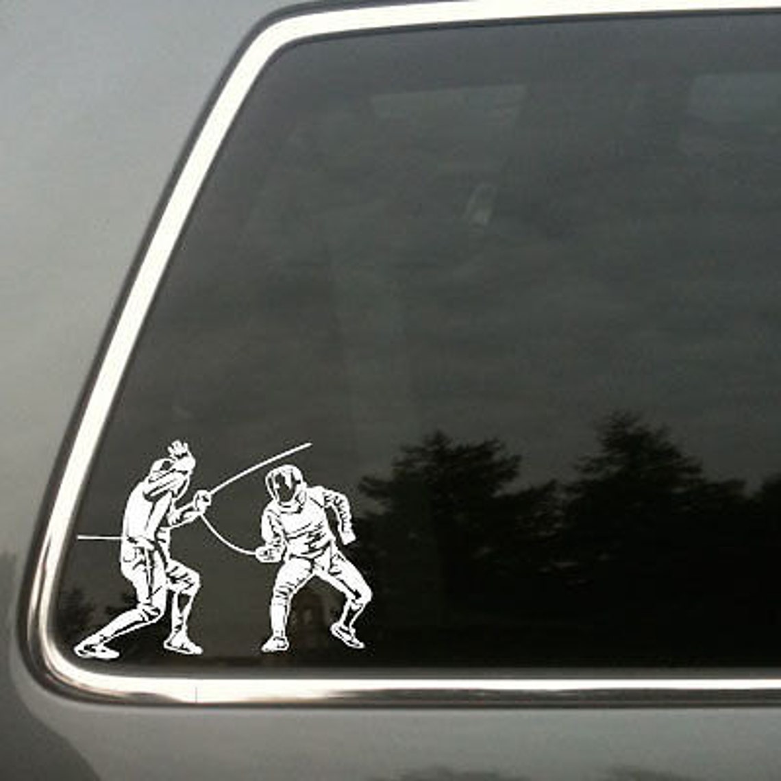 Fencing Vinyl Decal Sm © 2013 Laced up Decals Sku:fencing | Etsy