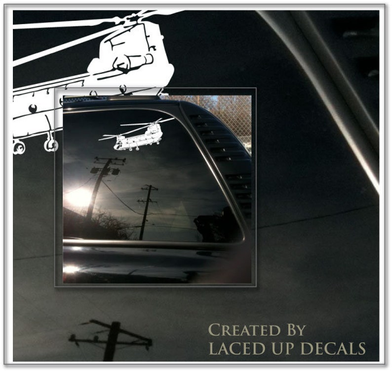 Chinook Helicopter Vinyl Decal - Etsy