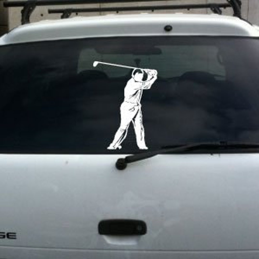 Golf Swing Vinyl Decal Big © 2013 Laced up Decals Sku:golf Swing Big - Etsy