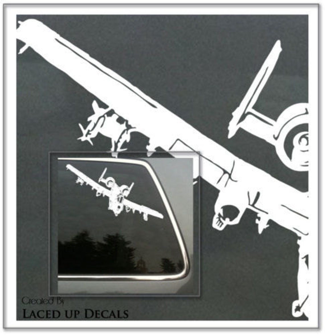 A-10 Thunderbolt II Vinyl Decal Big © 2013 Laced up Decals - Etsy