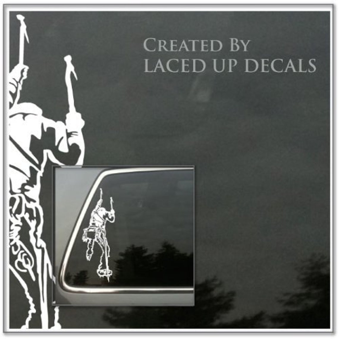 Ice Rock Climbing Vinyl Decal Big © 2013 Laced up Decals - Etsy