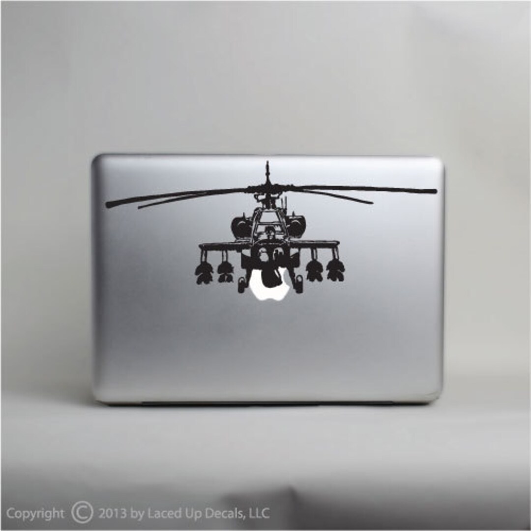 AH-64 Apache Laptop Skin Vinyl Decal © Laced up Decals SKU:AH-64 Apache ...