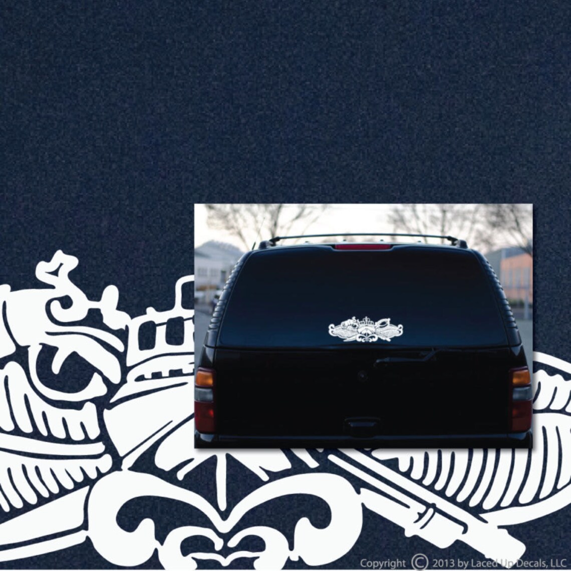 Navy SWCC Insignia Vinyl Decal Large © 2013 Laced up Decals - Etsy