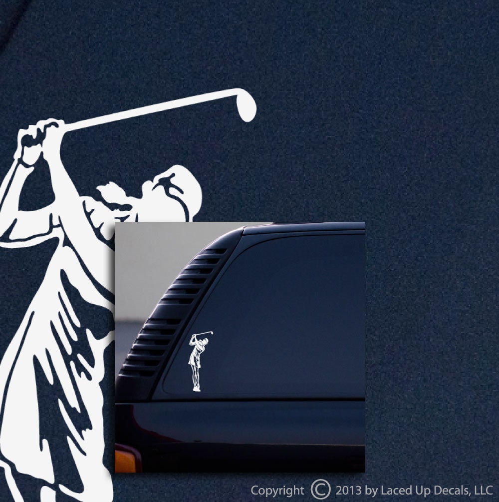 Women's Golf Swing Vinyl Decal Small © 2013 Laced up Decals Sku:women's ...