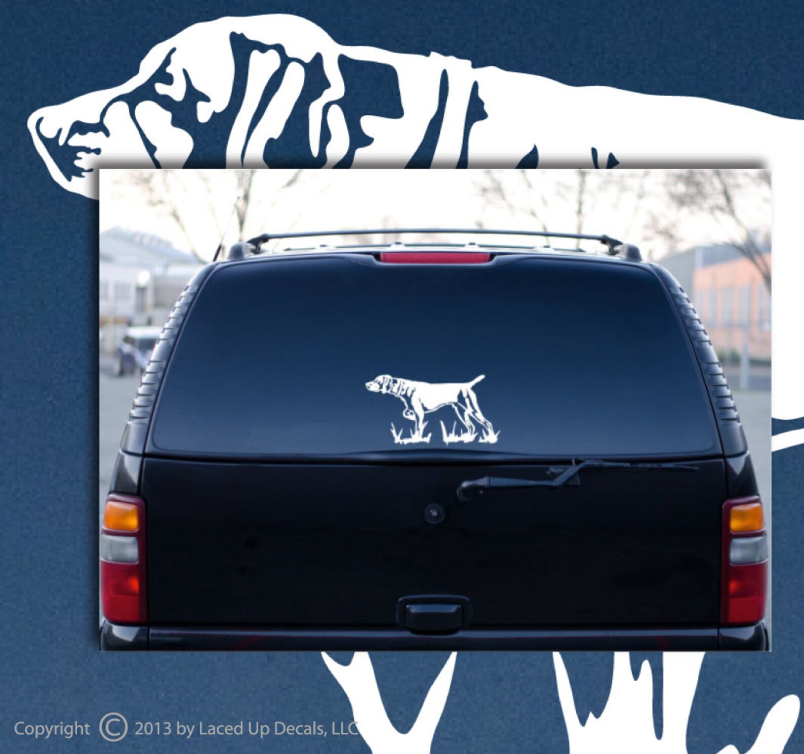 German Shorthaired Pointer Vinyl Decal Big © 2013 Laced up | Etsy