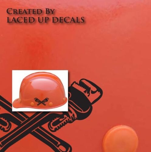 Crossed Pipe Wrench Vinyl Decal Small © Laced up Decals Sku:crossed ...