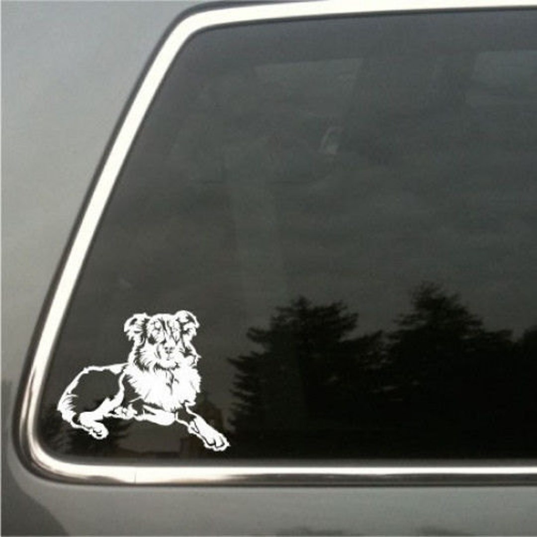 English Shepherd Vinyl Decal Sm © 2013 Laced up Decals Sku:english ...