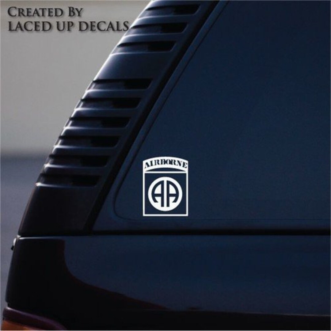 82nd Airborne All American Vinyl Decal Small © 2013 Laced up Decals Sku ...