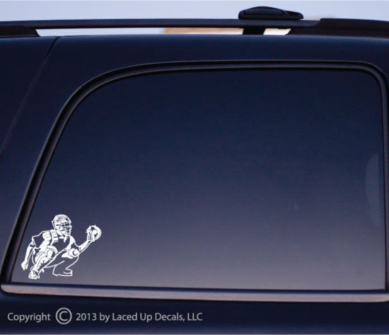 Baseball Catcher Vinyl Decal Sm © 2013 Laced up Decals - Etsy