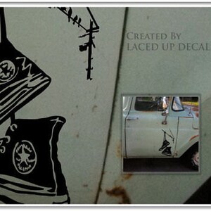 Chuck Taylors Hanging Vinyl Decal Big © Laced up Decals Sku:chucks ...