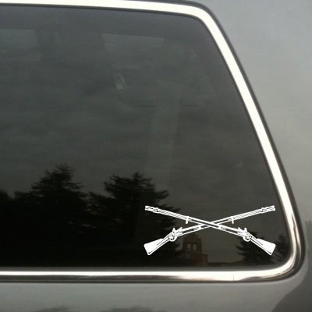 US Army Infantry Crossed Rifles Insignia Vinyl Decal Small © 2013 Laced ...