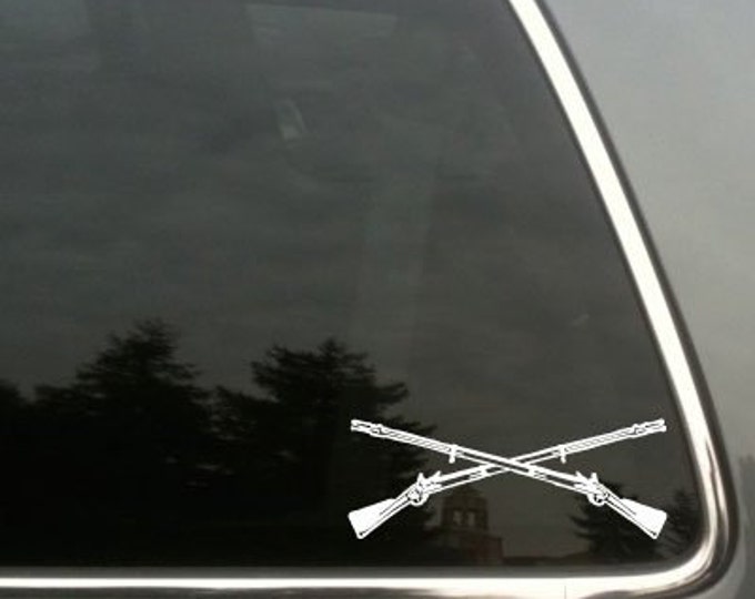 US Army Infantry Crossed Rifles Insignia Vinyl Decal Small © 2013 Laced ...