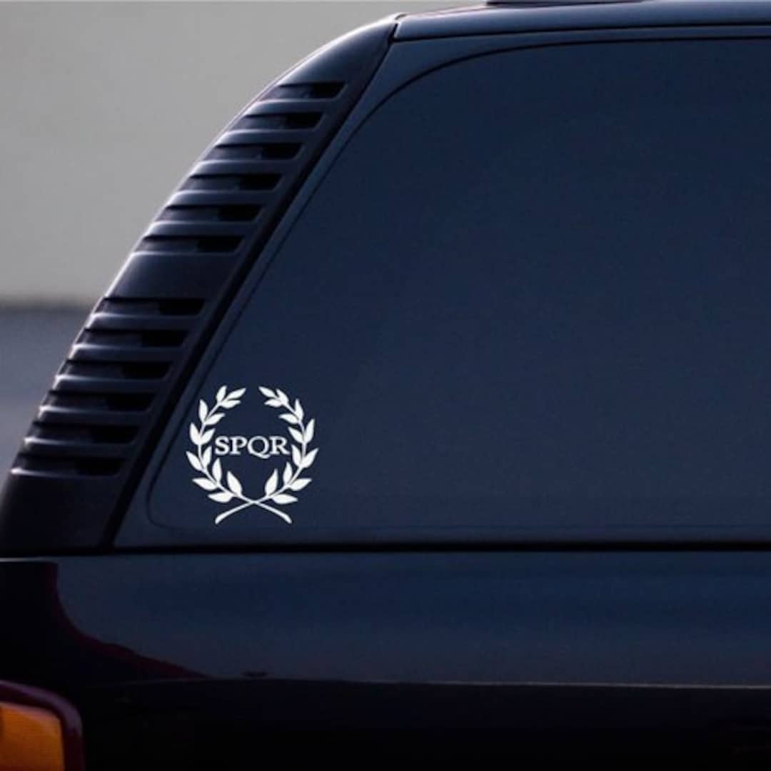 SPQR Coat of Arms Vinyl Decal Small © 2013 Laced up Decals SKU:SPQR ...