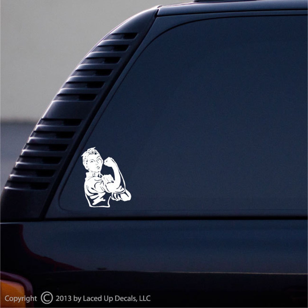 Rosie the Riveter Vinyl Decal Sticker © 2013 Laced up Decals Sku:rosie ...