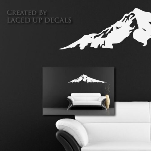 Snow Mountain Huge Wall Vinyl Decal © Laced up Decals Sku:snow - Etsy