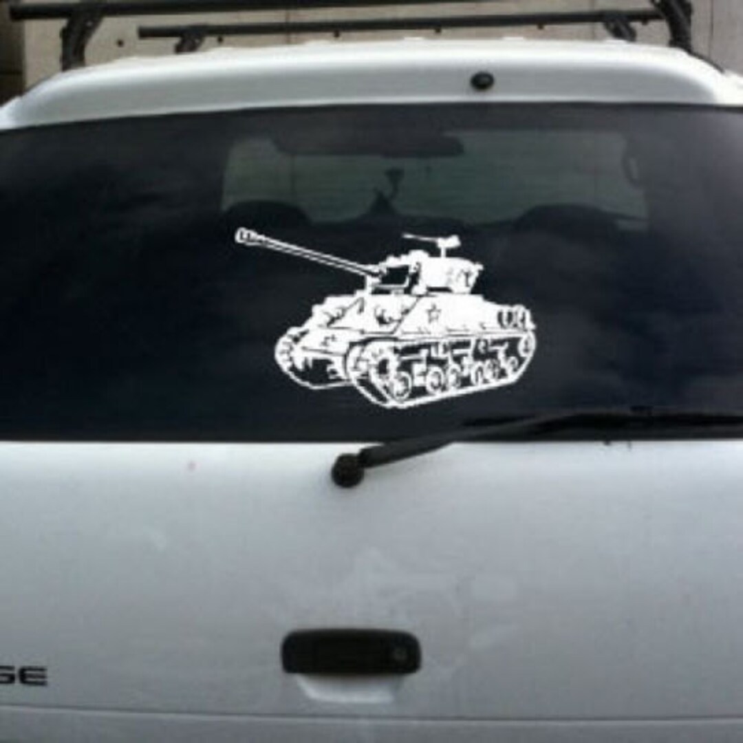 M4 Sherman Tank Vinyl Decal Sm © 2013 Laced up Decals SKU:M4 Sherman ...