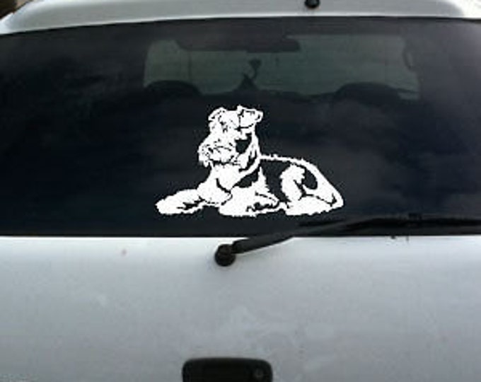 Airedale Terrier Vinyl Decal Big © 2013 Laced up Decals Sku:airedale ...