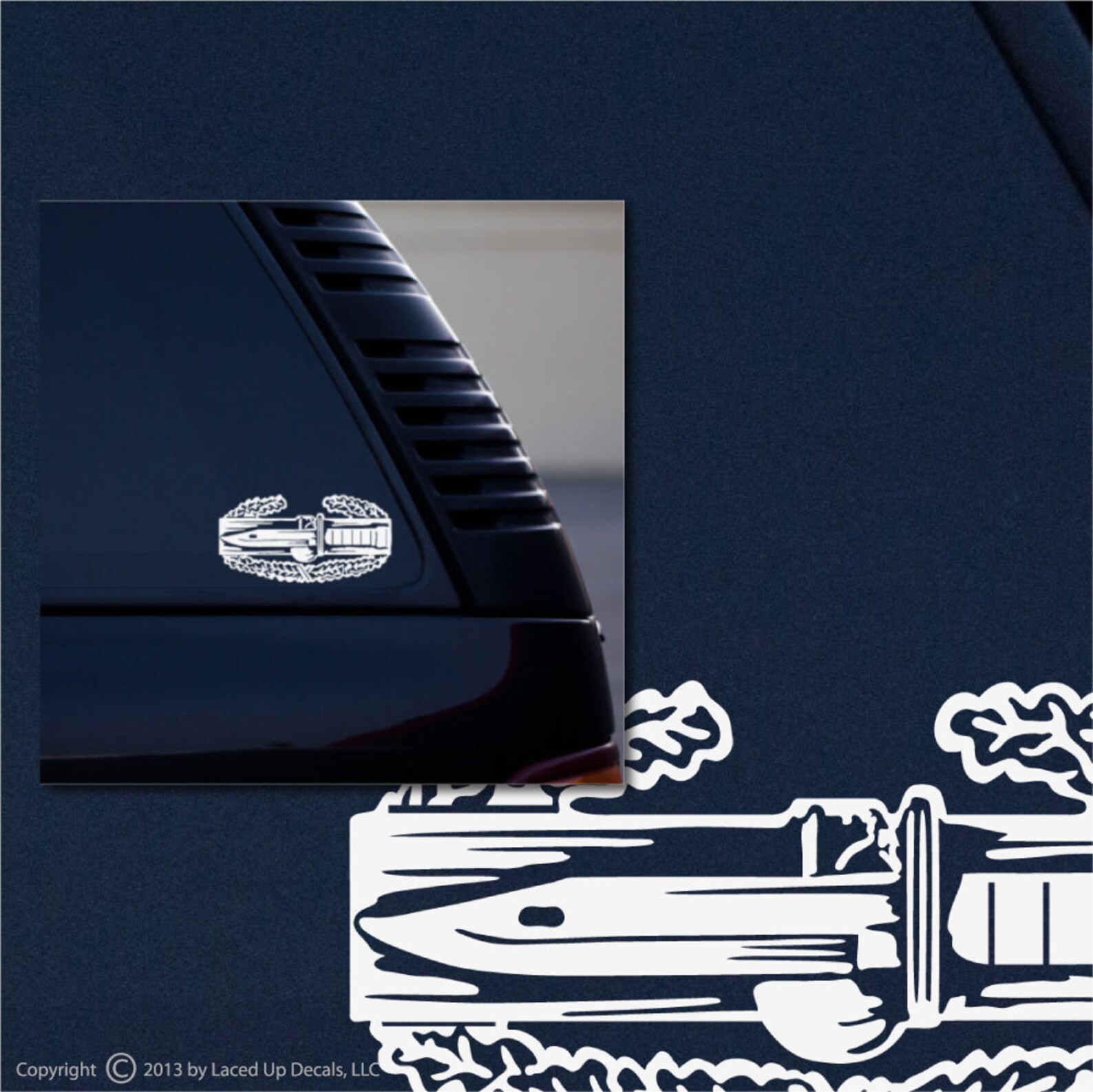 Combat Action Badge Vinyl Decal © 2013 Laced up Decals - Etsy