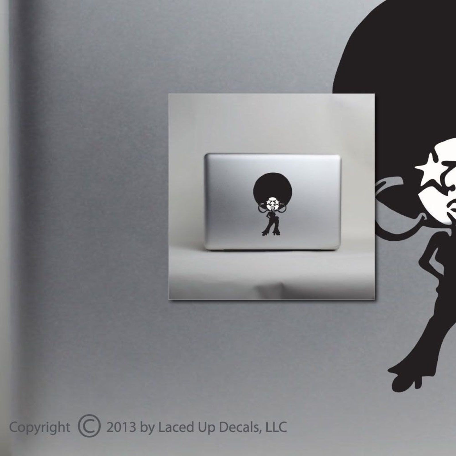 Afro Girl Apple MacBook Pro Laptop Vinyl Decal Sticker © 2013 Laced up ...
