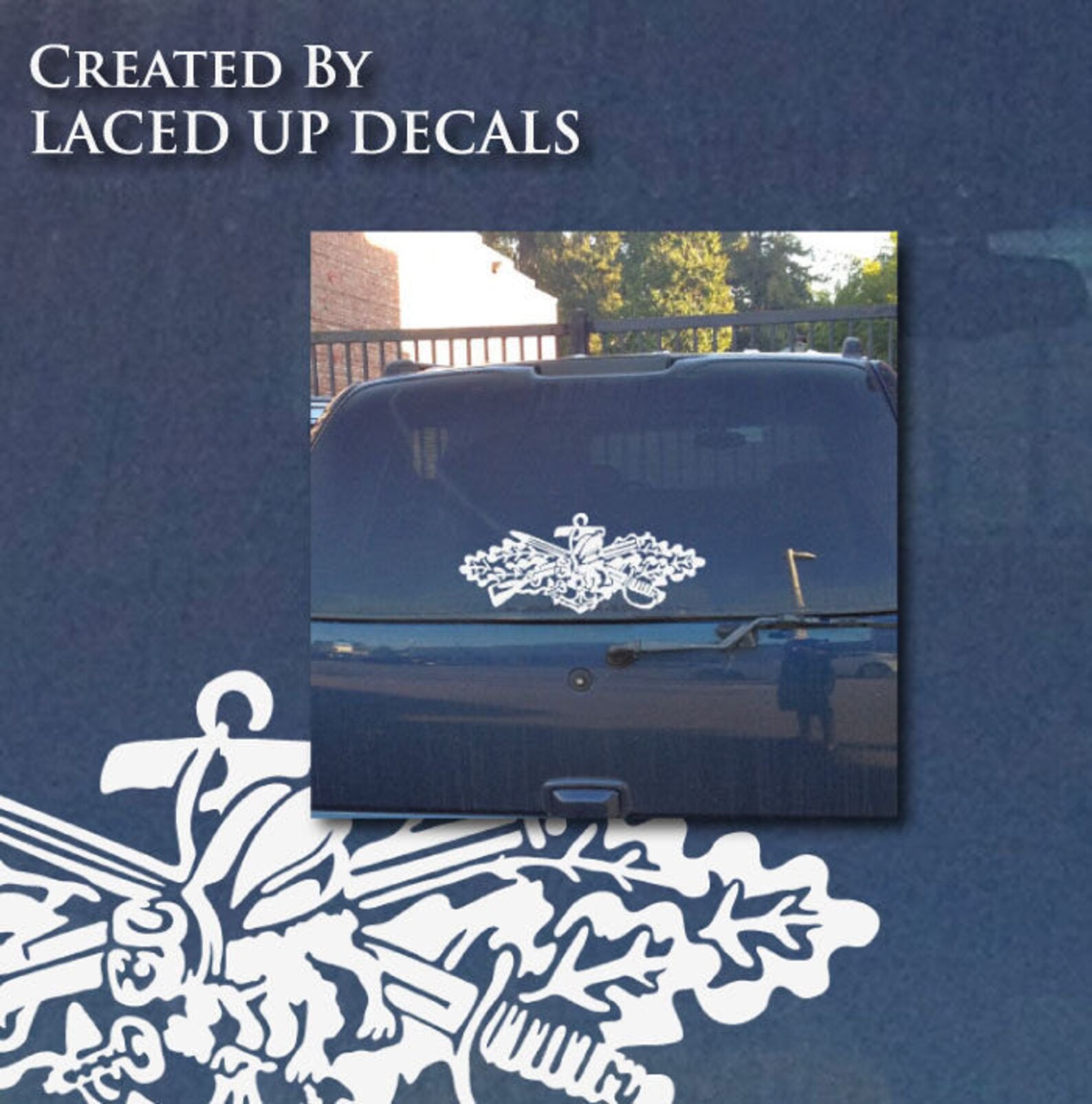 Seabee Combat Warfare Specialist Insignia Vinyl Decal Lg © 2013 Laced ...