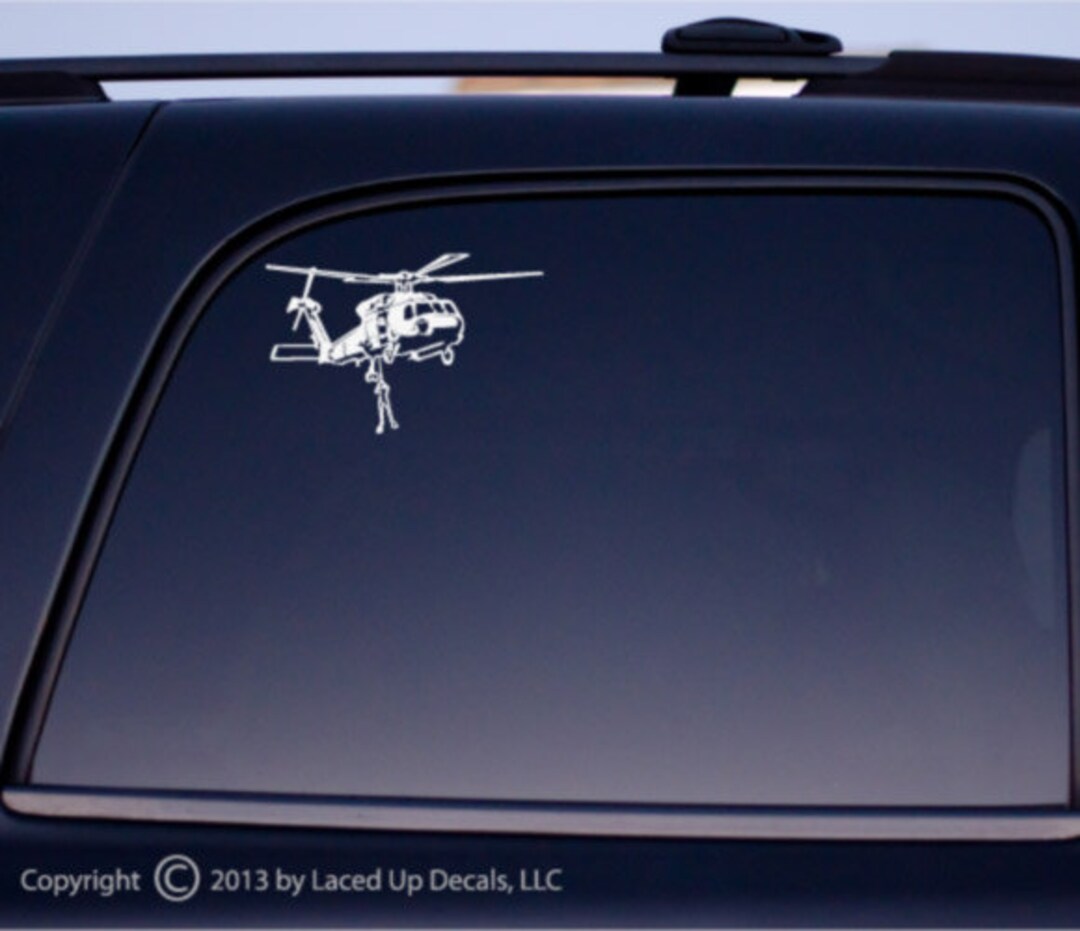 Seahawk Helicopter Rescue Vinyl Decal © 2013 Laced up Decals Sku ...