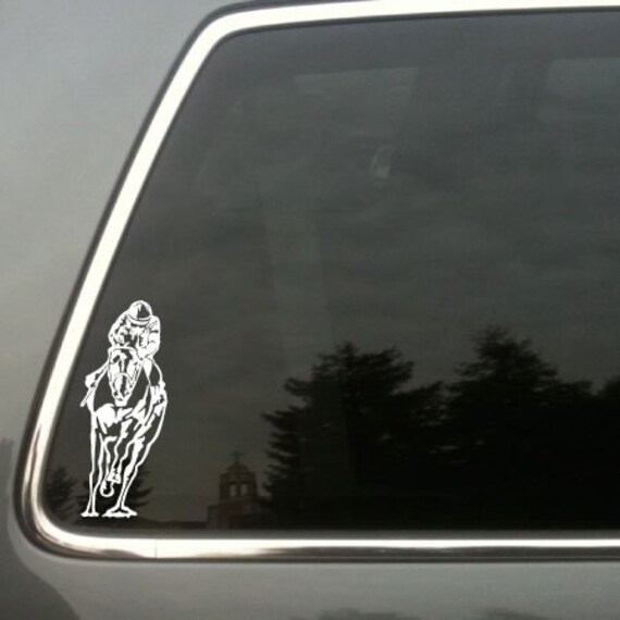 Thoroughbred Horse Racing Vinyl Decal © 2013 Laced up Decals - Etsy