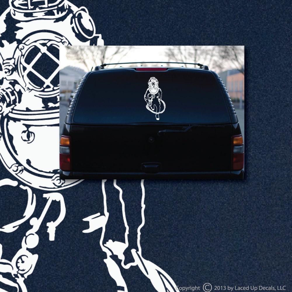 Commercial Diver Full Vinyl Decal Large © Laced up Decals | Etsy